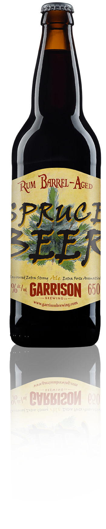 Garrison_BottleCrop_Reflection_SpruceBeer | Garrison